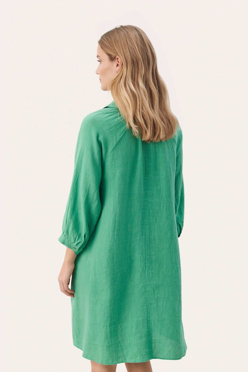 Erona Linen Tie-Neck Shirt Dress – All Good Things