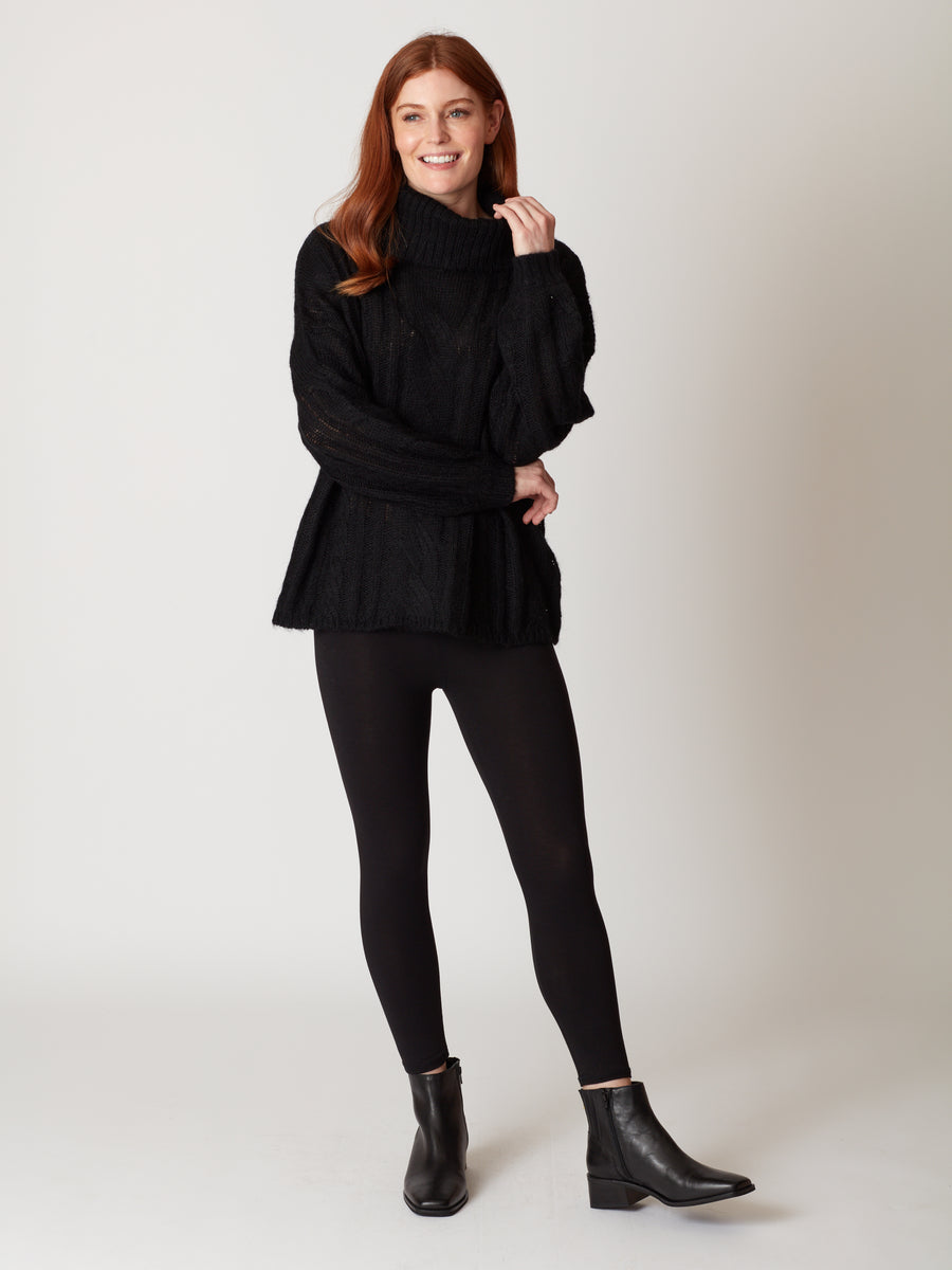 Lailia Roll Neck Cable Knit Jumper – All Good Things